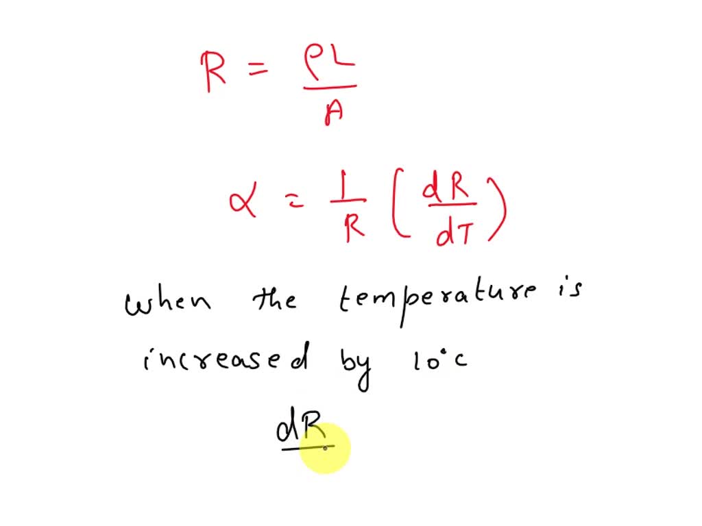 SOLVED: The resistance of a material rises from 15Î© to 15.075Î© when its temperature is ...