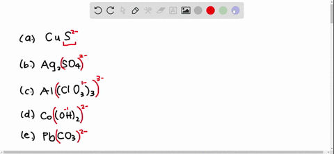 give the names and charges of the cation and anion ineach of the ...