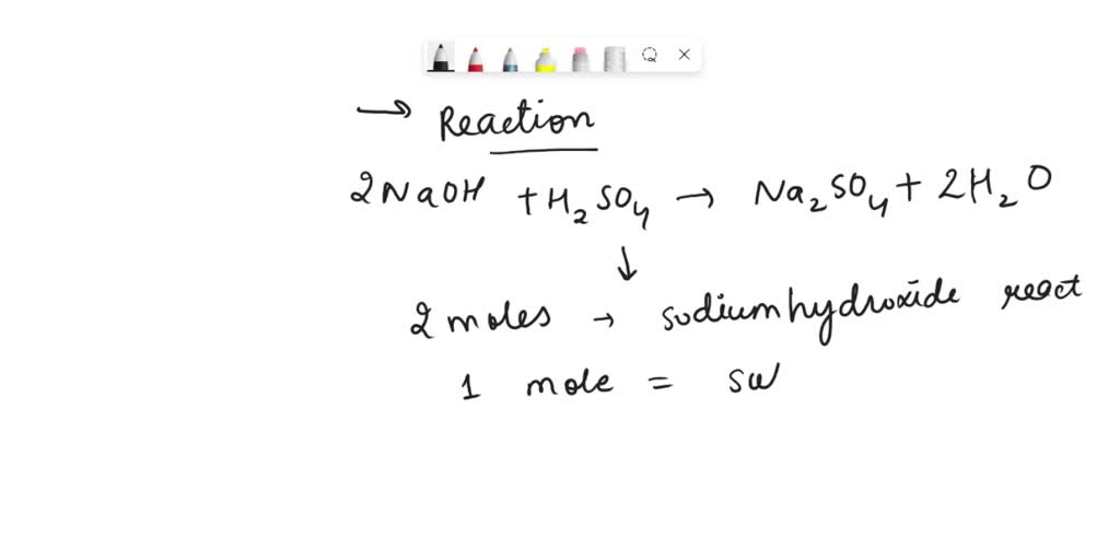 SOLVED: How many moles of sodium hydroxide are needed to neutralize 50 grams of sulfuric acid ...