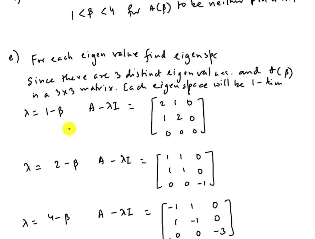 SOLVED: Consider the matrix A(Î¸), where Î¸ > 0 is a parameter. Find ...