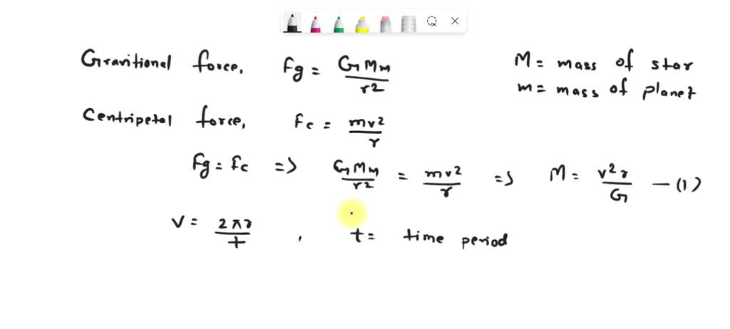 SOLVED: (2)[3pts] Assuming a circular orbit, show that Kepler's third ...