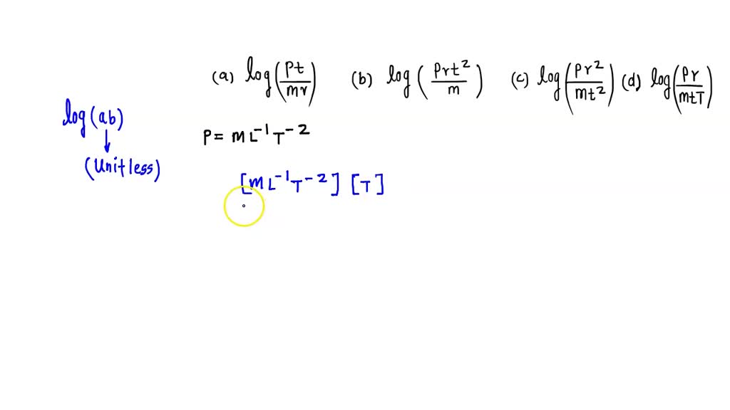SOLVED: Use dimensional analysis to see which of the following ...