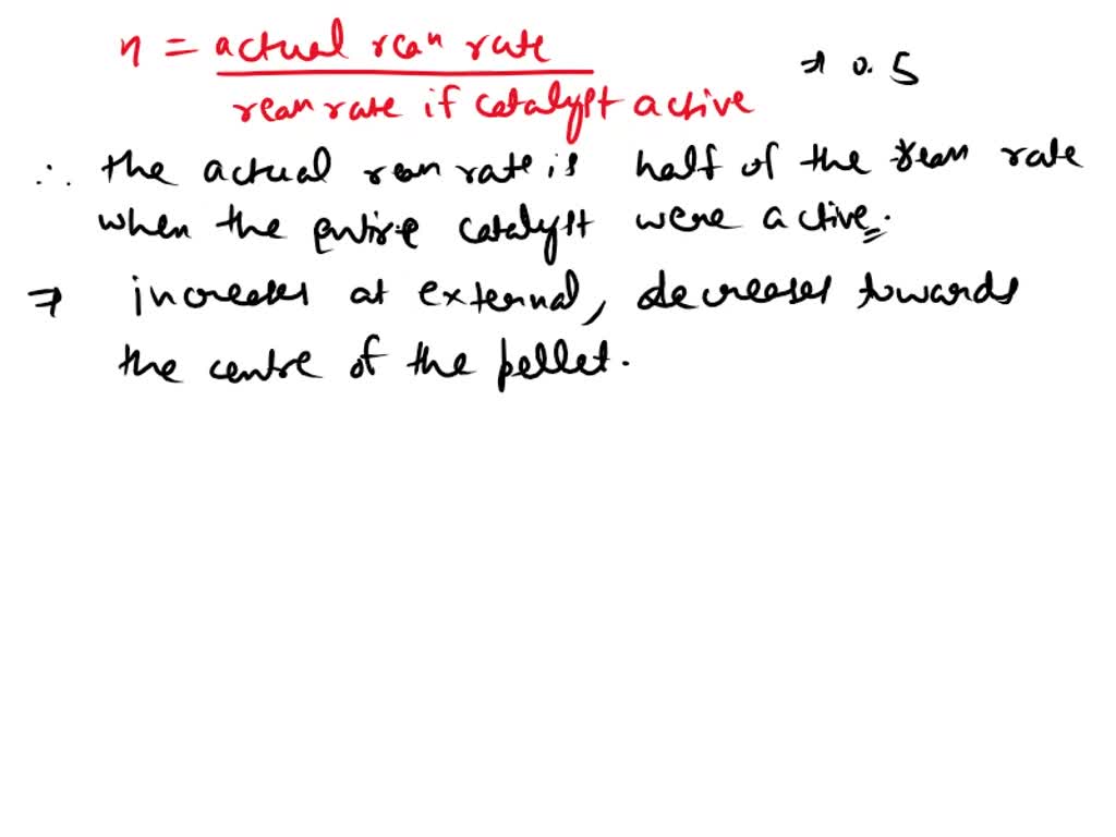 SOLVED: Bonus (5 pts.) Spherical porous catalyst pellets, 1cm in ...