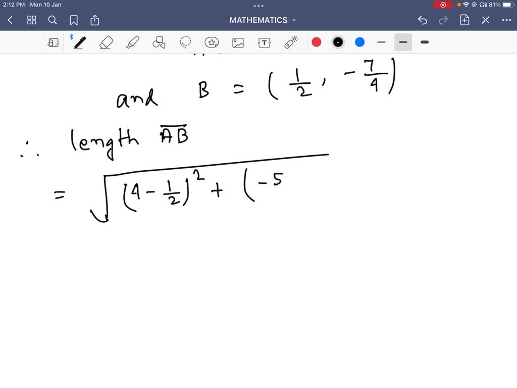 SOLVED: A is the point (k;2) and B is the point (-2; -6). If the length ... SOLVED: A is the point (k;2) and B is the point (-2; -6). If the length ...