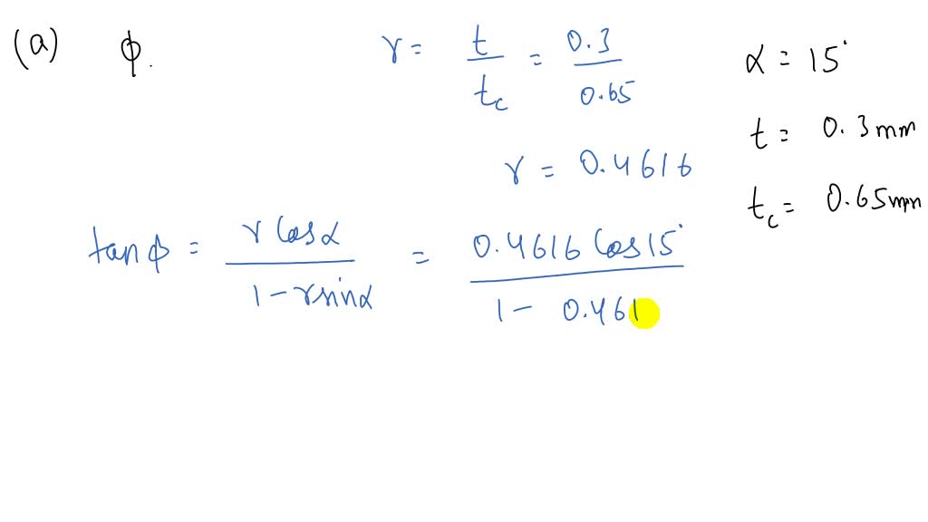SOLVED: 'In an orthogonal cutting operation; the cutting tool has rake ... SOLVED: 'In an orthogonal cutting operation; the cutting tool has rake ...
