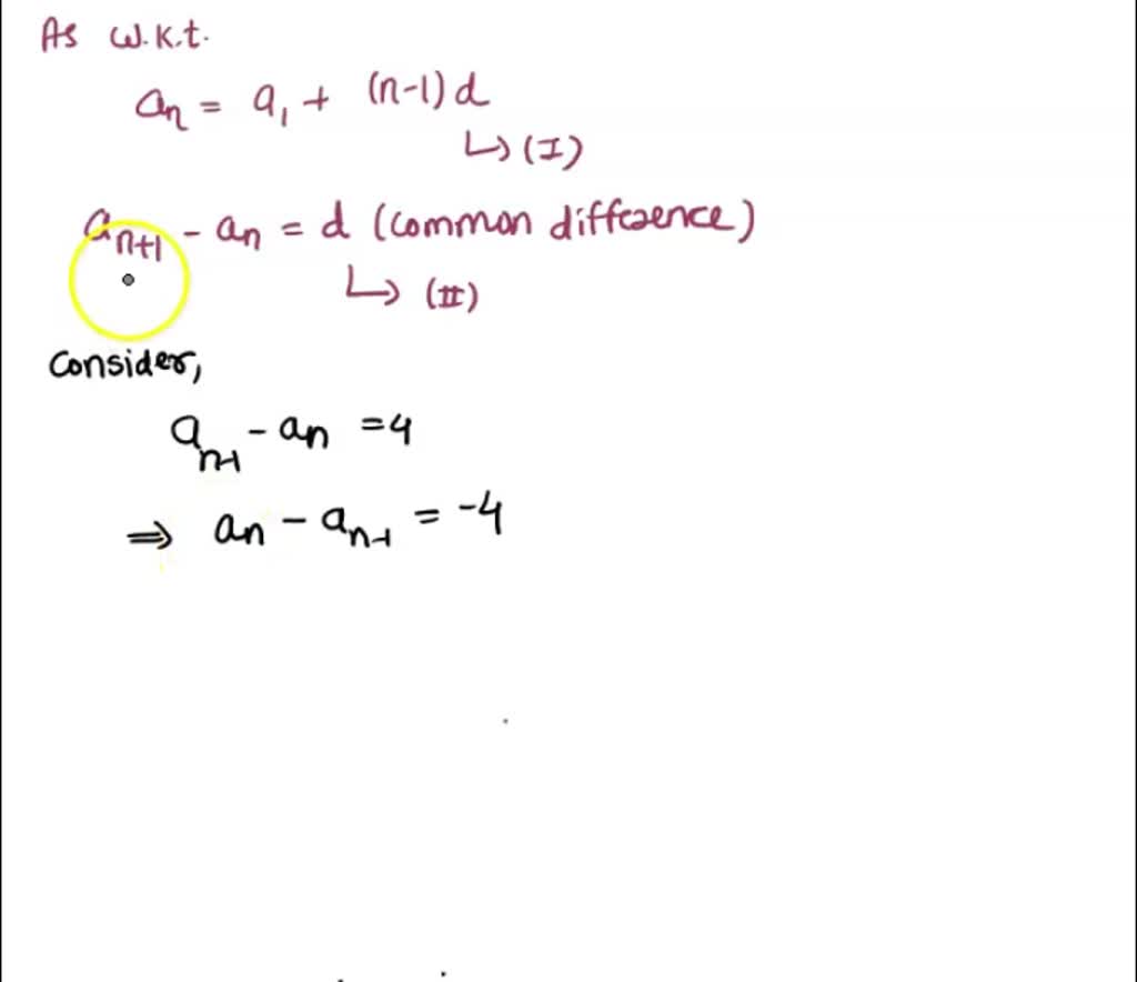 SOLVED: Find a formula Un for the nth term of the arithmetic sequence whose first term is a1 ...