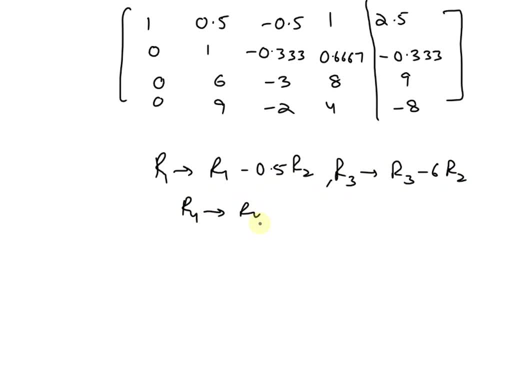 You are given the following system 2x1 - 4x2 + x3 + 3x4 = 2 - 4x1 + 2x2 + 3x3 + x4 = 1 7x1 + 2x2 ...