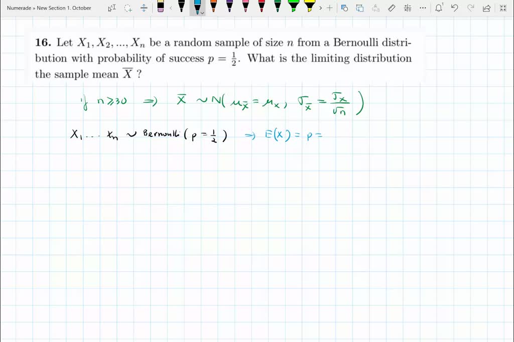 SOLVED: 16. Let X1;X2; Xn be a random sample of size n from Bernoulli ... SOLVED: 16. Let X1;X2; Xn be a random sample of size n from Bernoulli ...