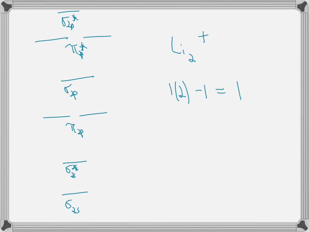 Solved Use The Molecular Orbital Energy Diagram Below To Answer The Questions About Bond Order