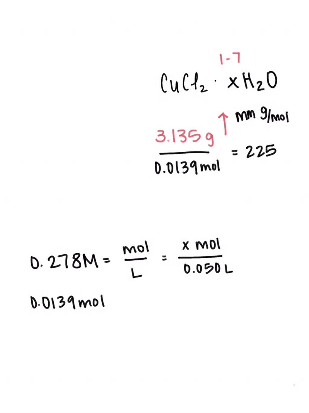 SOLVED: Copper(II) chloride hydrate, also known as copper chloride ...