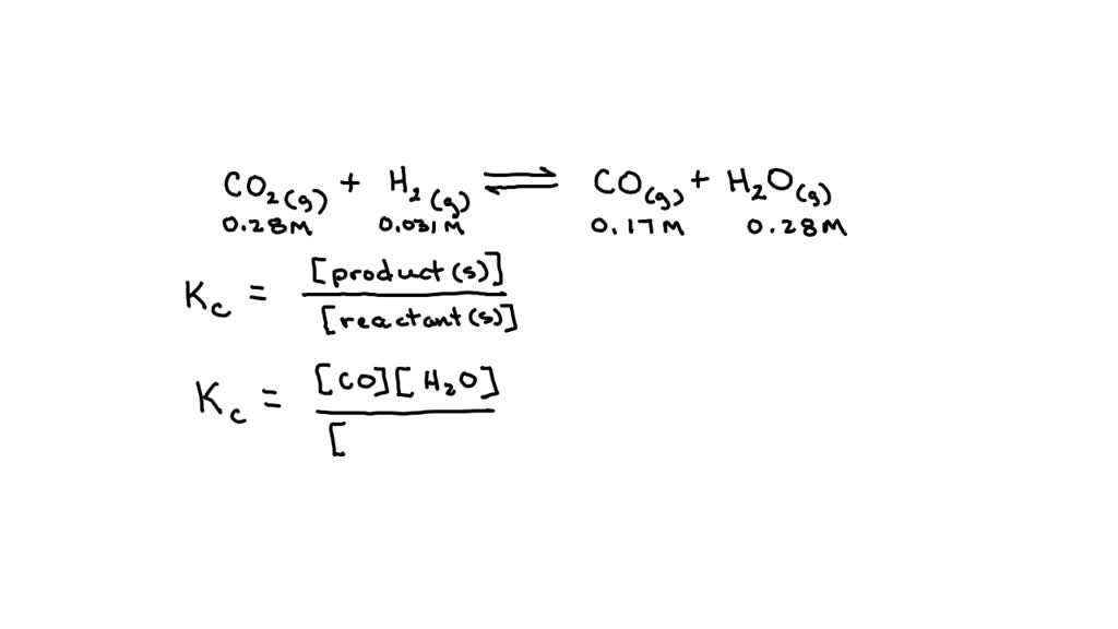 SOLVED: Calculate the numerical value of Kc for the following reaction if the equilibrium ...