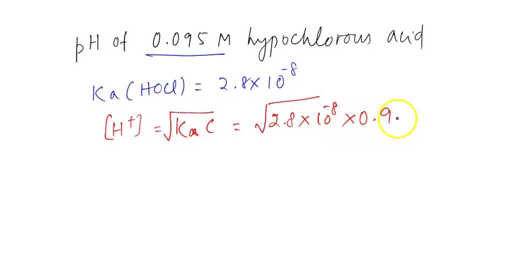 SOLVED: Determine the pH of each of the following solutions (Ka and Kb values are given in ...