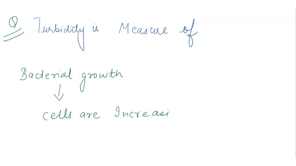 Solved Texts 1 Turbidity Is Calculated Based On The Number Of Total