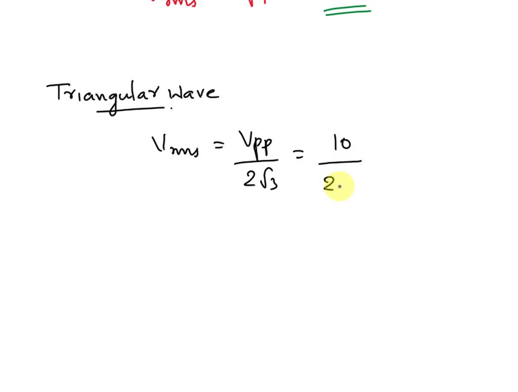 SOLVED: Calculate the RMS voltage of the following waveforms that have a peak-to-peak voltage ...