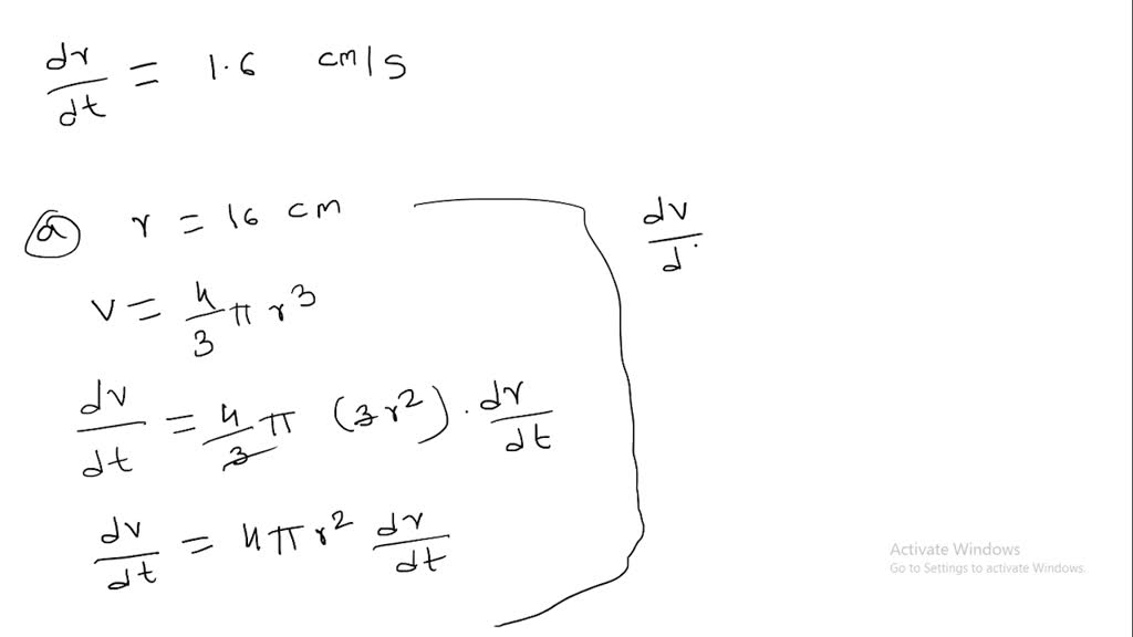 SOLVED: Texts: A spherical balloon is being deflated. The radius is decreasing at the rate of 1. ...