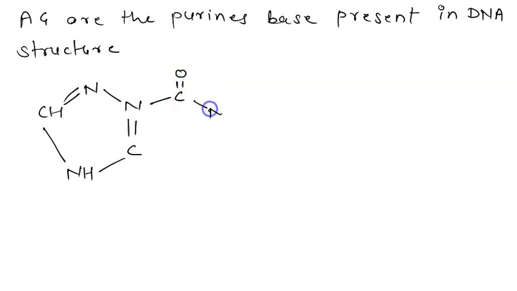 SOLVED: Draw the full structure of the DNA dinucleotide AG.