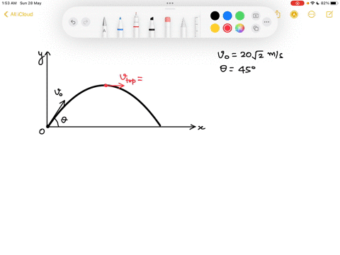 A ball is projected with 202ms angle 45o horizontalthe...