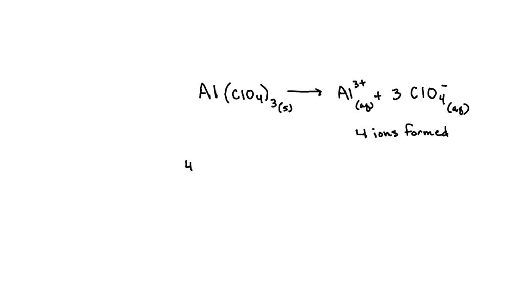 SOLVED: rite the formula for the dissolution of aluminum perchlorate in ...