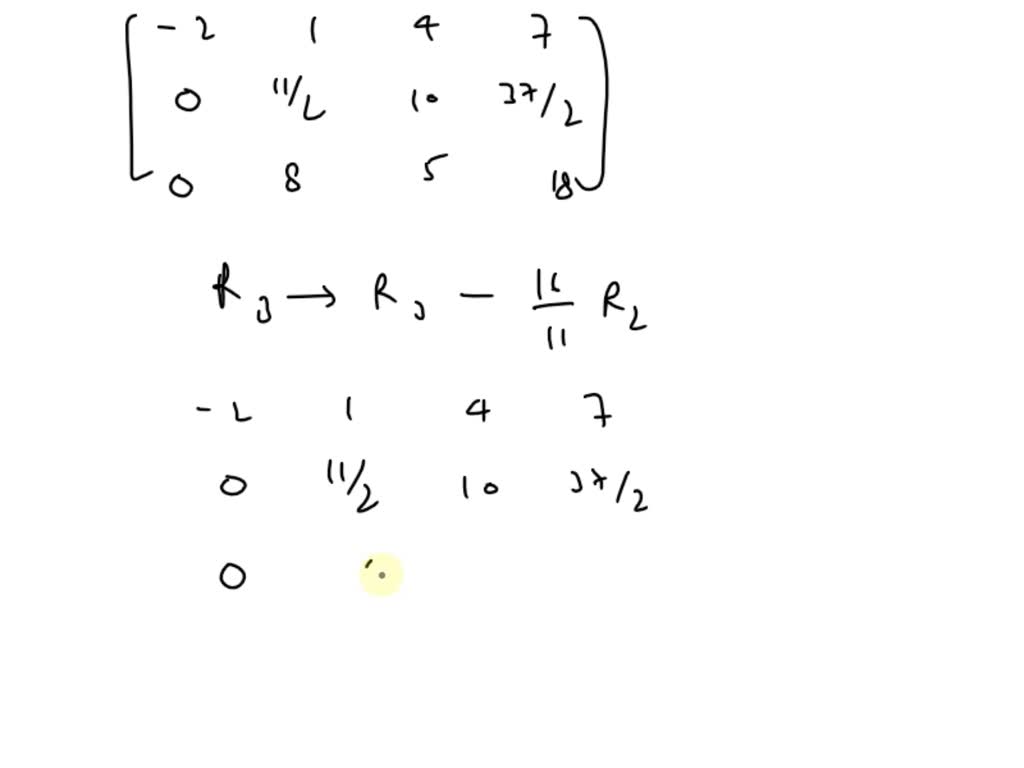 SOLVED: Solve the following linear system of equations as an augmented ...