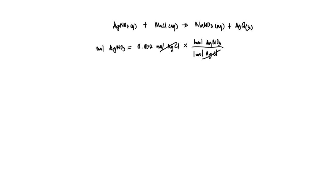 SOLVED: Texts: NaCl(aq) + AgNO3(aq) This precipitation reaction produces 4.12103 g of heat, as 3 ...