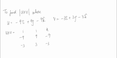 Find the length and direction (when defined) of u x v and v...