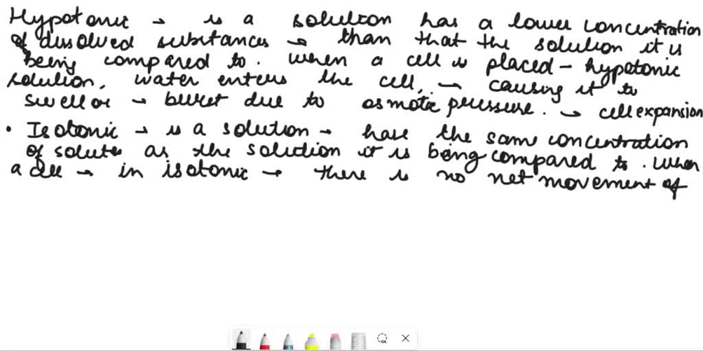 SOLVED: III. The image below shows red blood cells placed in three ...