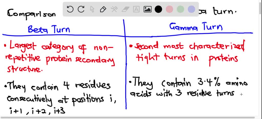 SOLVED: Compare between gamma-turn and beta-turn in the beta-sheet ...