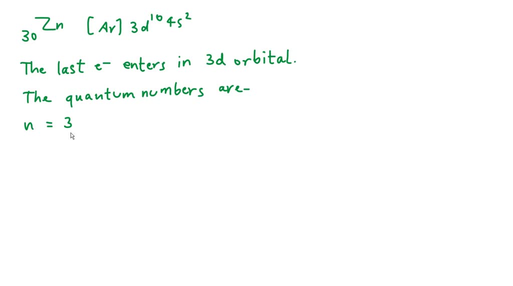 SOLVED: . Give the set of four quantum numbers that represent the last ... SOLVED: . Give the set of four quantum numbers that represent the last ...