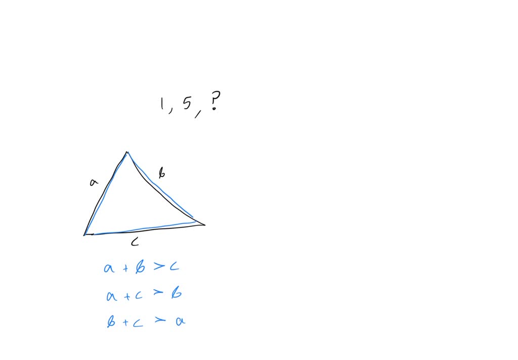 SOLVED: 'A triangle has two sides of length 1 and 5. What is the largest possible whole-number ...