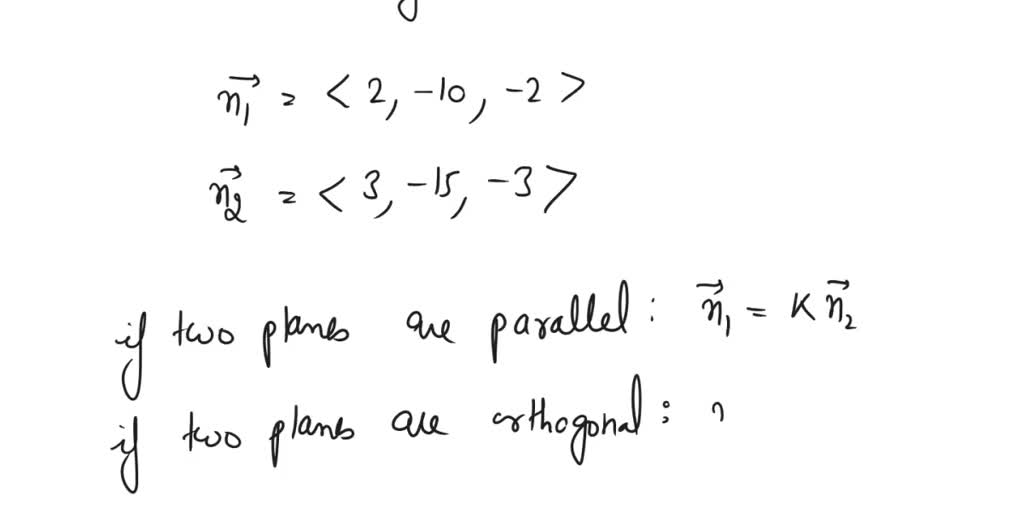 SOLVED: Determine whether the planes are parallel, orthogonal, or neither. 3x - 6y + z = 6 x ...