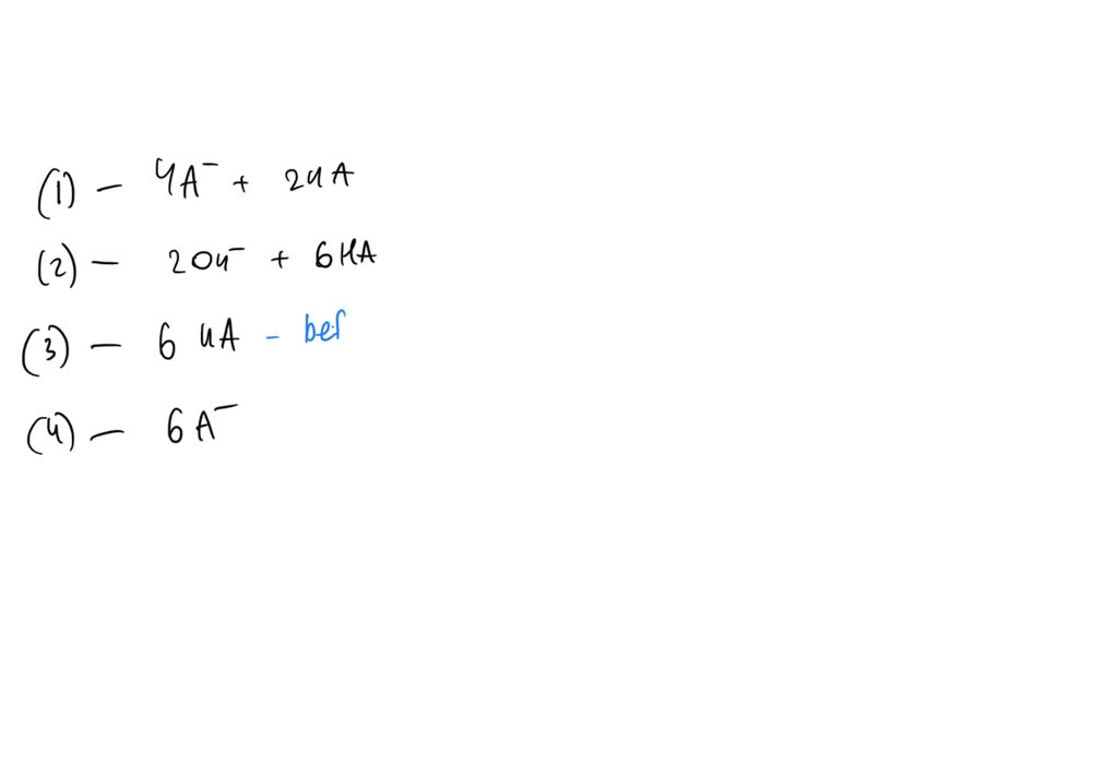 SOLVED: The four diagrams below represent solutions at various stages in the titration of a weak ...