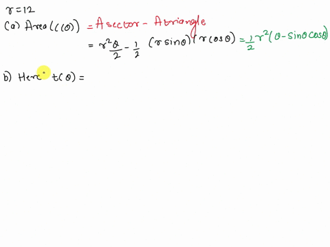 Start with circle radius r12 form the two shaded regions...