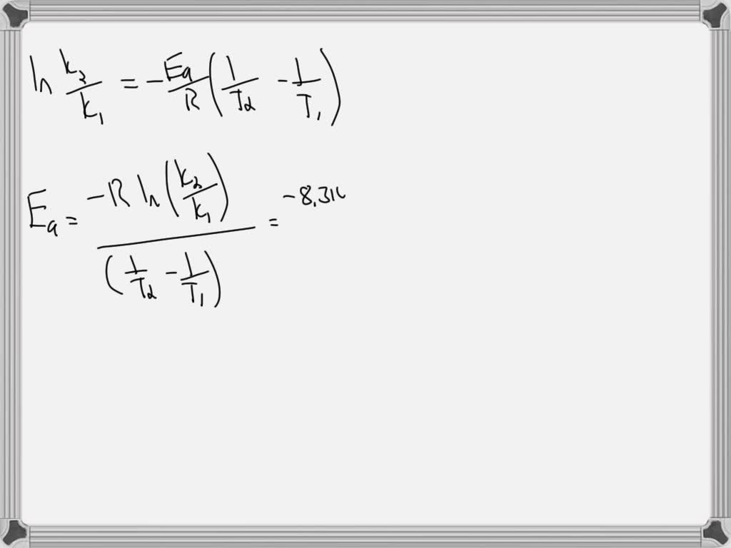 SOLVED: The rate constant for a reaction at 40 degrees Celsius is ...