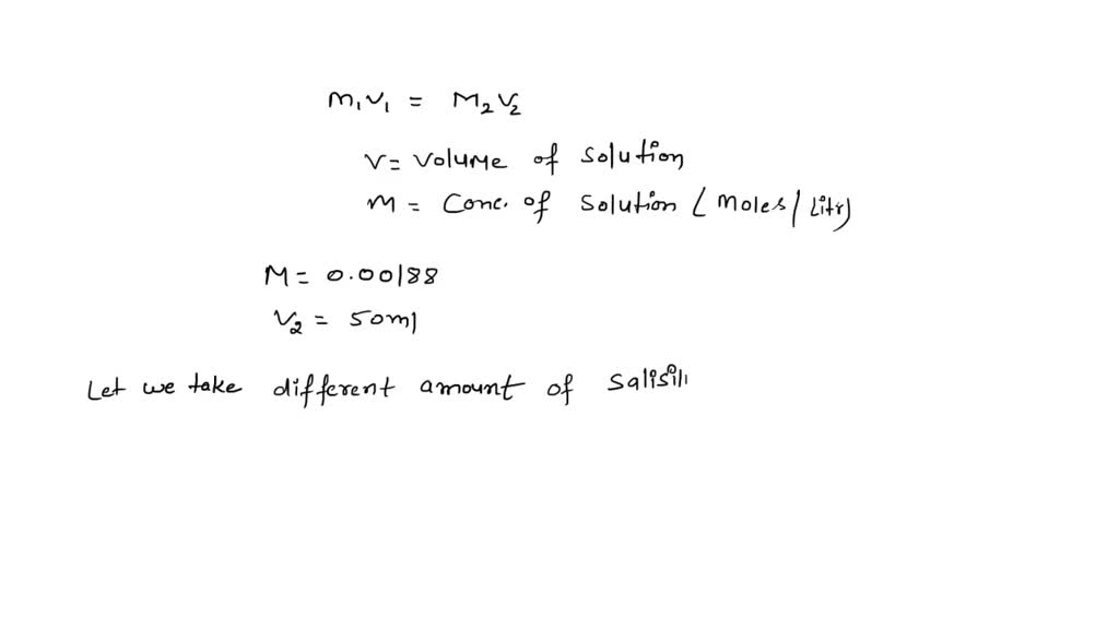 SOLVED: Data Part 2: Purity of Aspirin Sample Calibration Plot Data ...