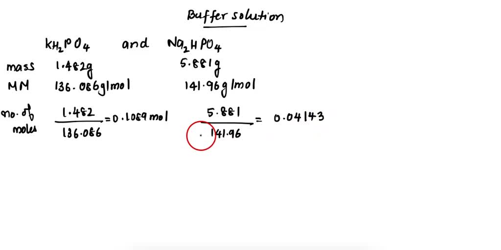 SOLVED: A buffer solution is composed of 1.482 g of KH2PO4 and 5.881 g ...
