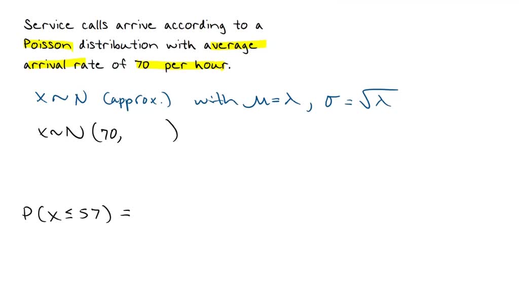 SOLVED: calls arriving at an electric company follow a Poisson ...