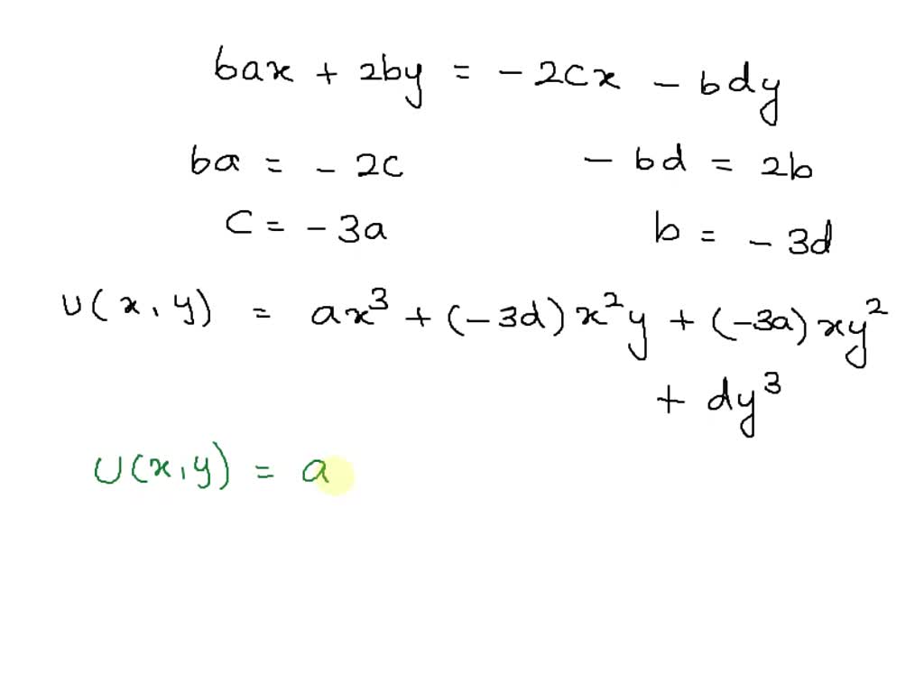 SOLVED: Find the most general harmonic homogeneous polynomial of degree ...