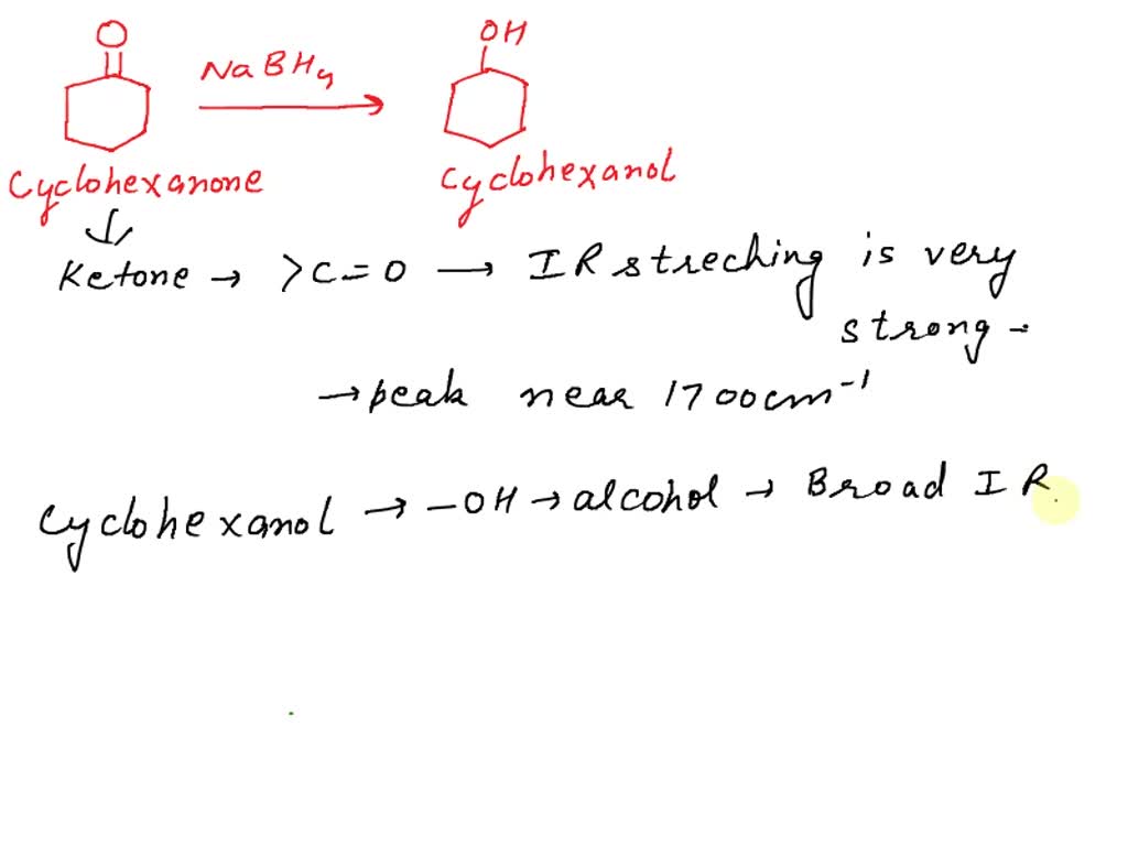 SOLVED: Sodium borohydride can be used to reduce cyclohexanone to cyclohexanol. How could one ...