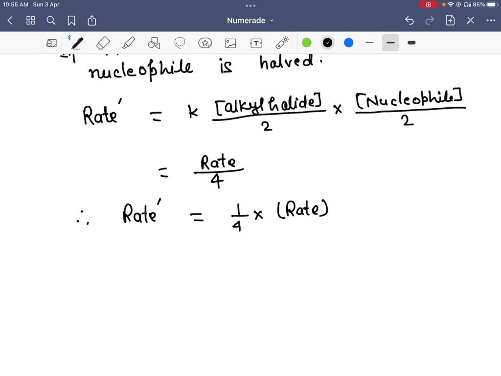 SOLVED: What change would you expect on the rate of the S,2 reaction of ...