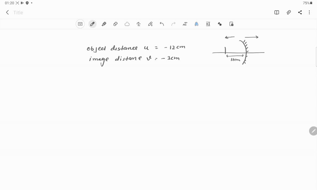 SOLVED: an object is placed at a distance of 12cm in front of concave mirror of radius of ...