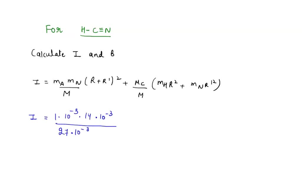 SOLVED: 2.6 The bond lengths of the linear molecule HCN are given in ...