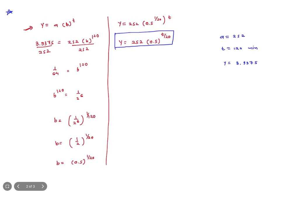 'At the beginning of an experiment, a scientist has 252 grams of ...
