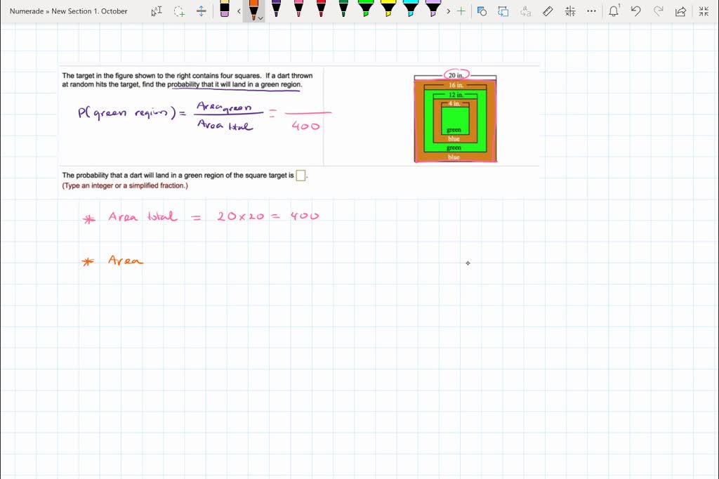 The target in the figure shown to the right contains four squares. If a ...