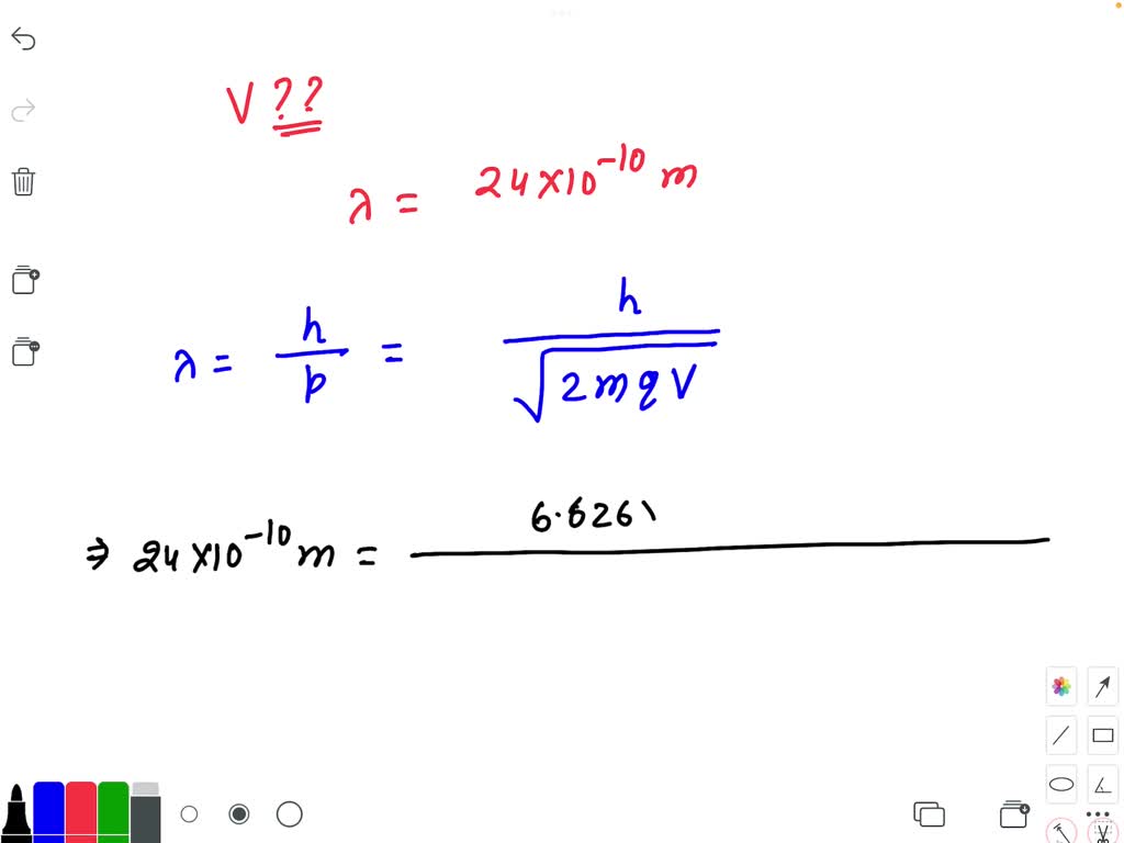 Solved O An Electron Is Accelerated Through A Potential Difference Of