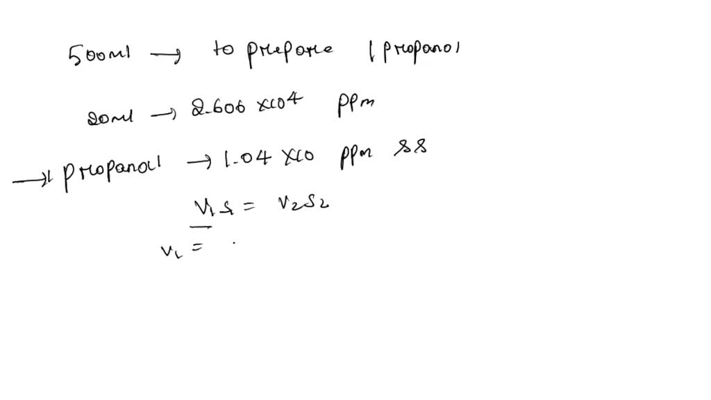 SOLVED: Calculate the volume (UL) , required to prepare 20.00 mL of a 2 ...