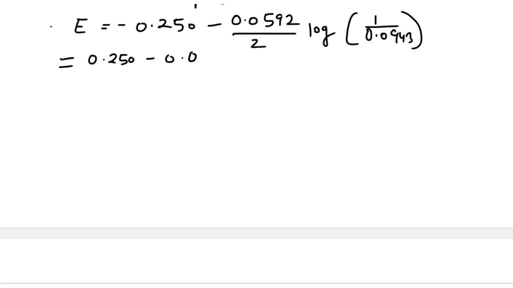 SOLVED: If the following half-cells are the right-hand electrode in a ...