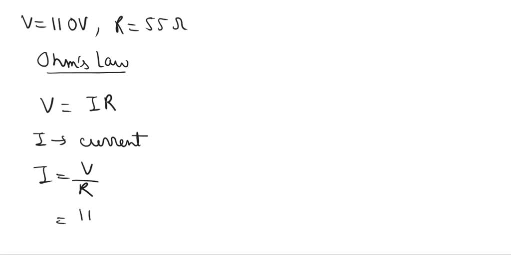 SOLVED: QUESTION 19 An electric bulb with 55 Ohms resistance is ...