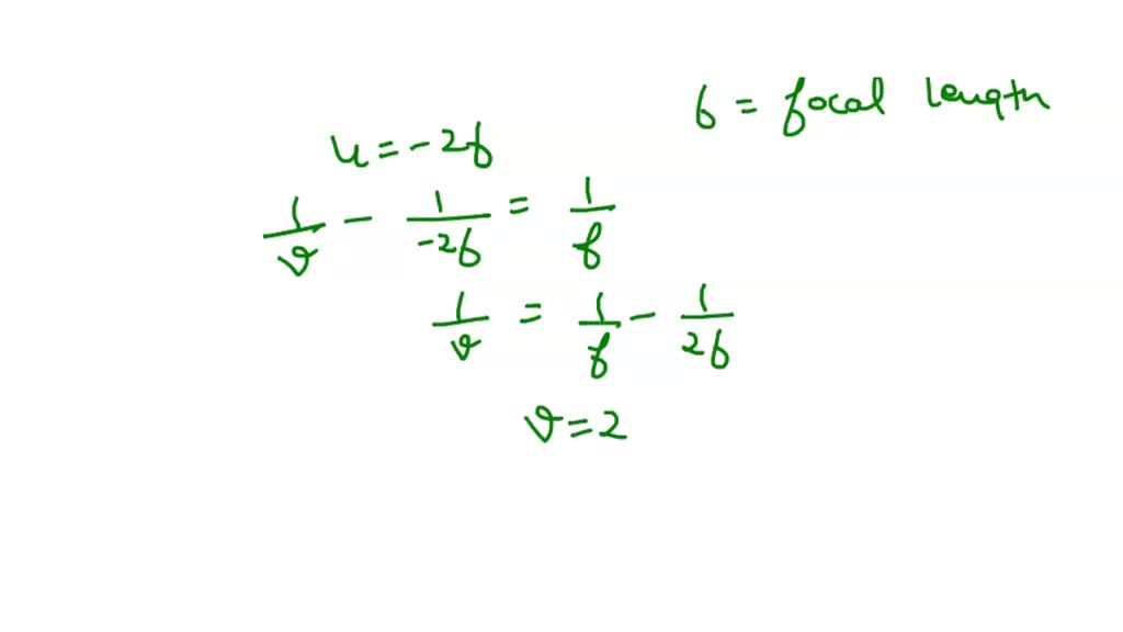 SOLVED: An object is placed at a distance of 2f from the pole of the ...