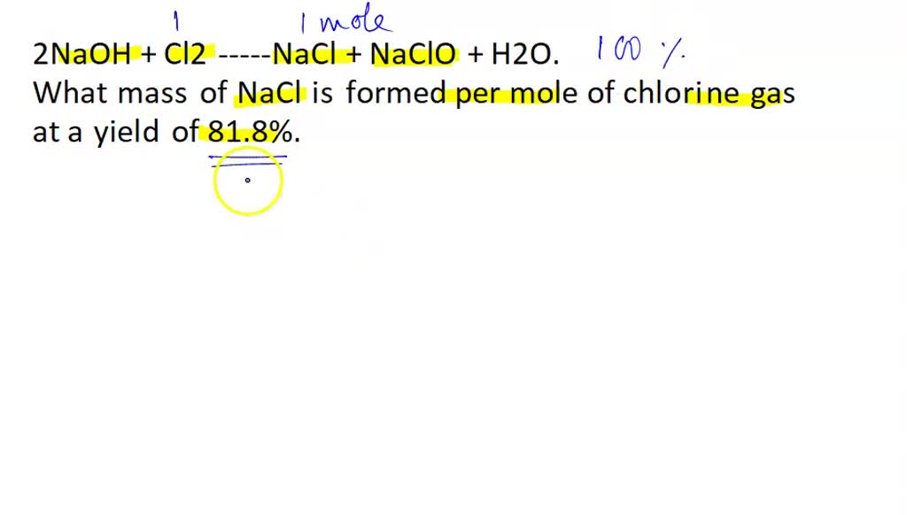 SOLVED: Sodium hypochlorite, NaClO, the main ingredient in household ...