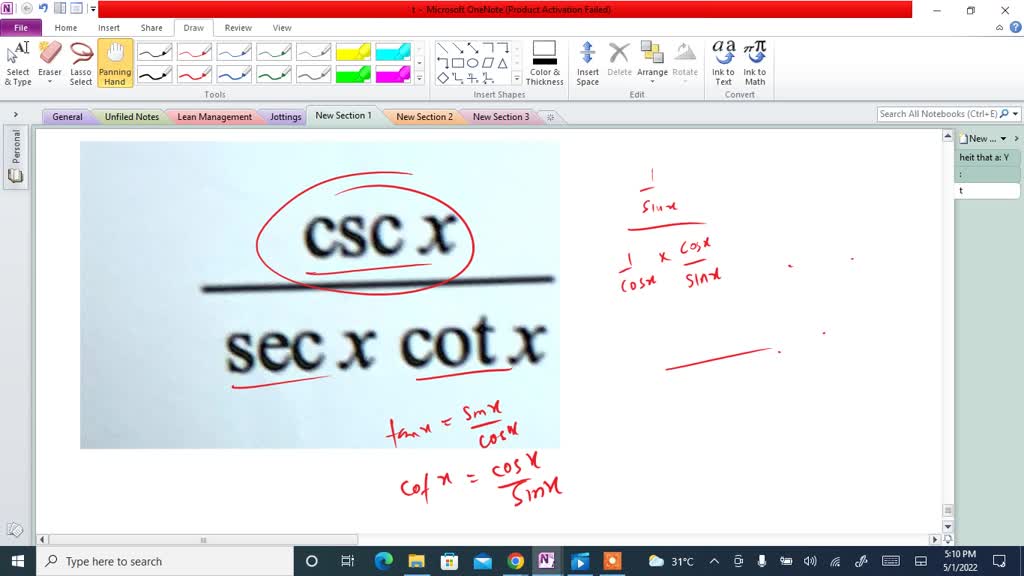Csc X Sec X Cotx